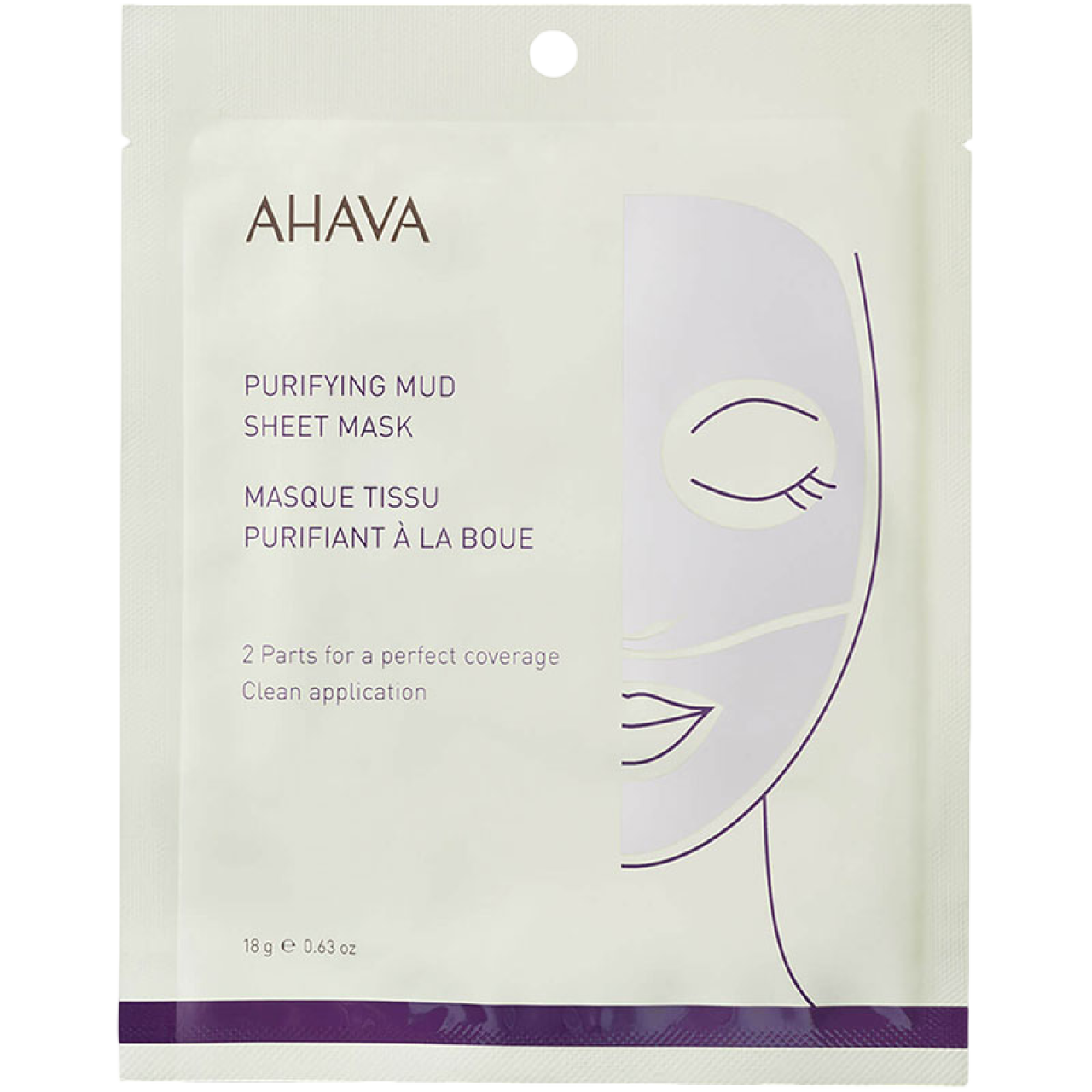 Purifying Mud Sheet Mask - 18g - AHAVA - clickandcare.ch